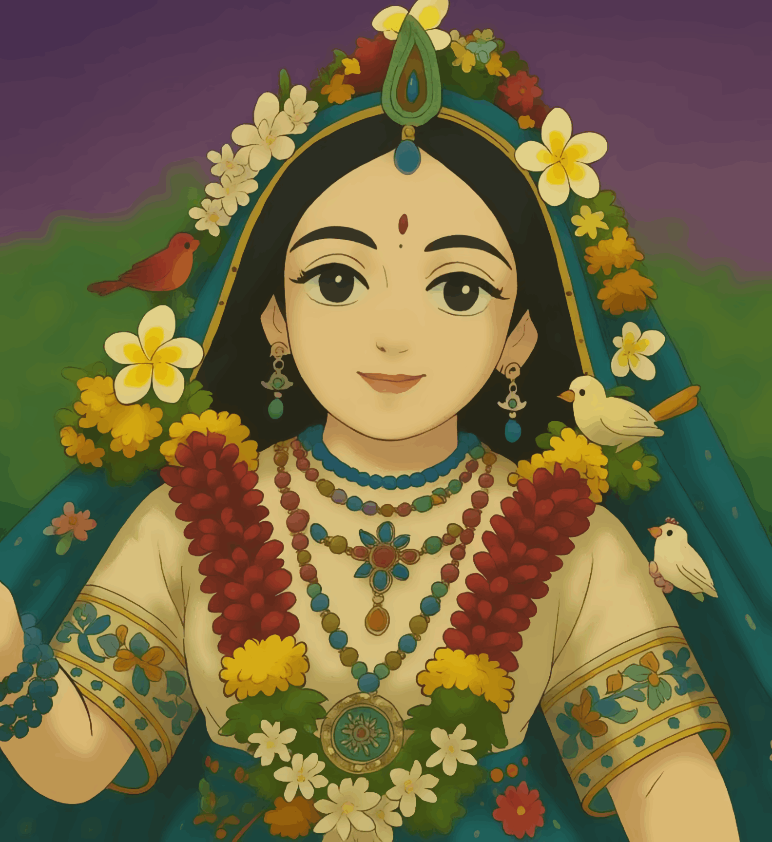 Shreemati Radha Rani - Ghibli Addition Radhaji – PaintWaint