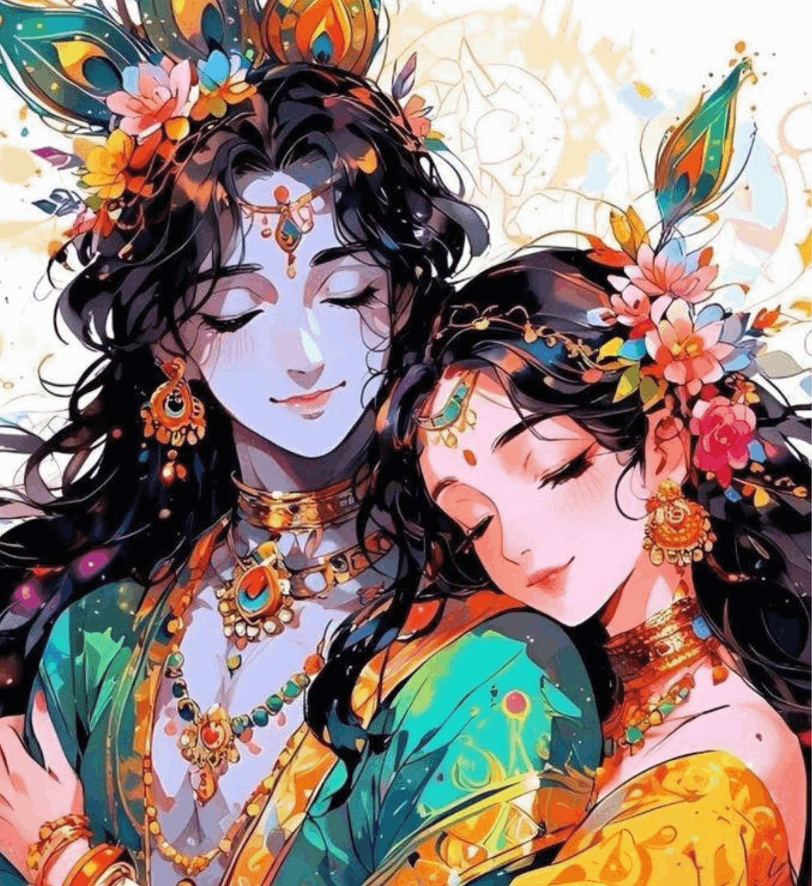 The Essence of Divine Love Radha Krishna – PaintWaint