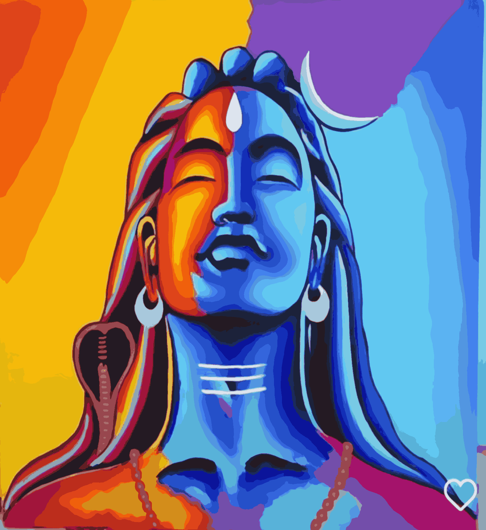 Shivji's Coloring Portrait – PaintWaint
