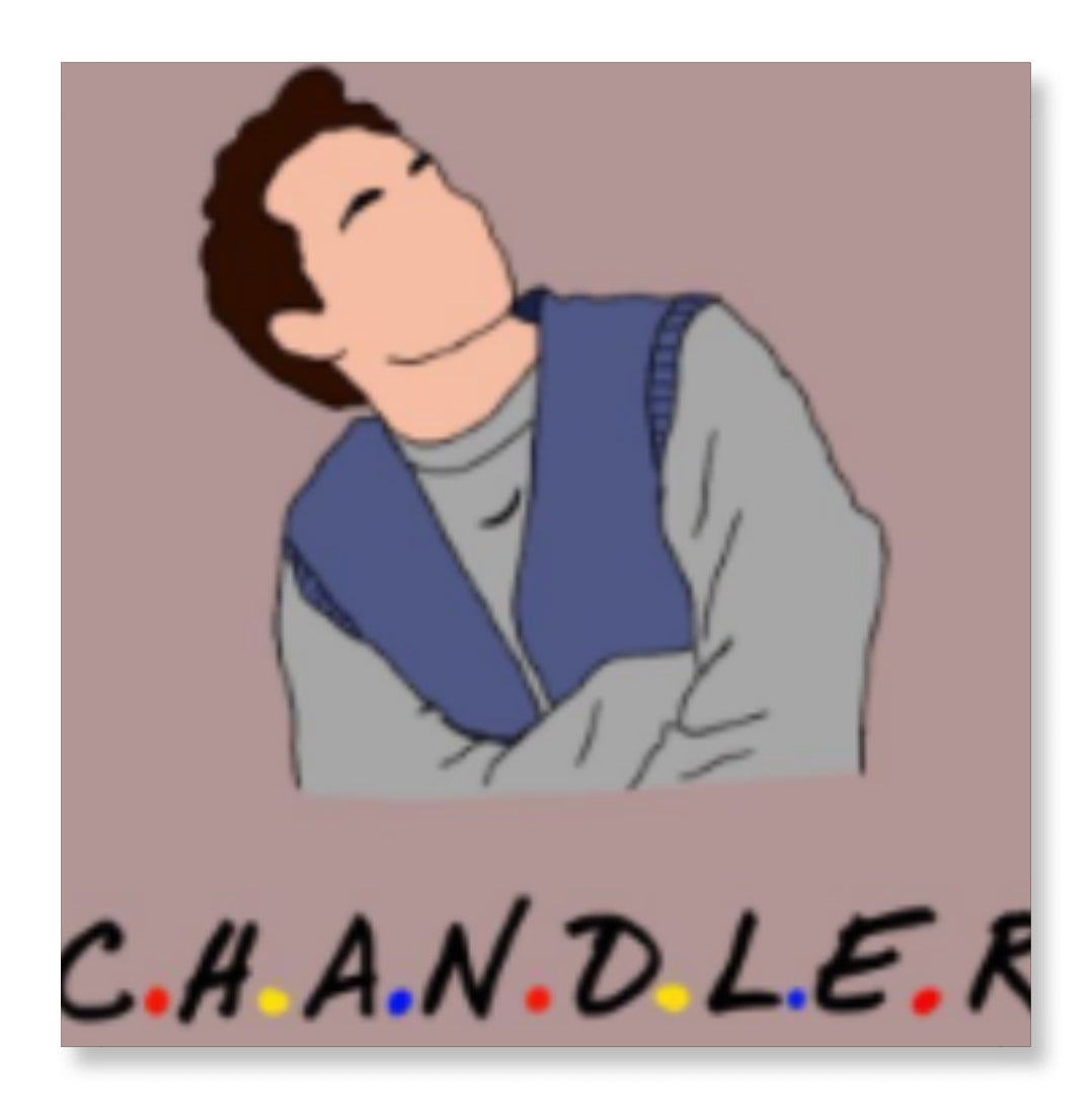 Chandler's Sarcasm Pose -Friends – PaintWaint