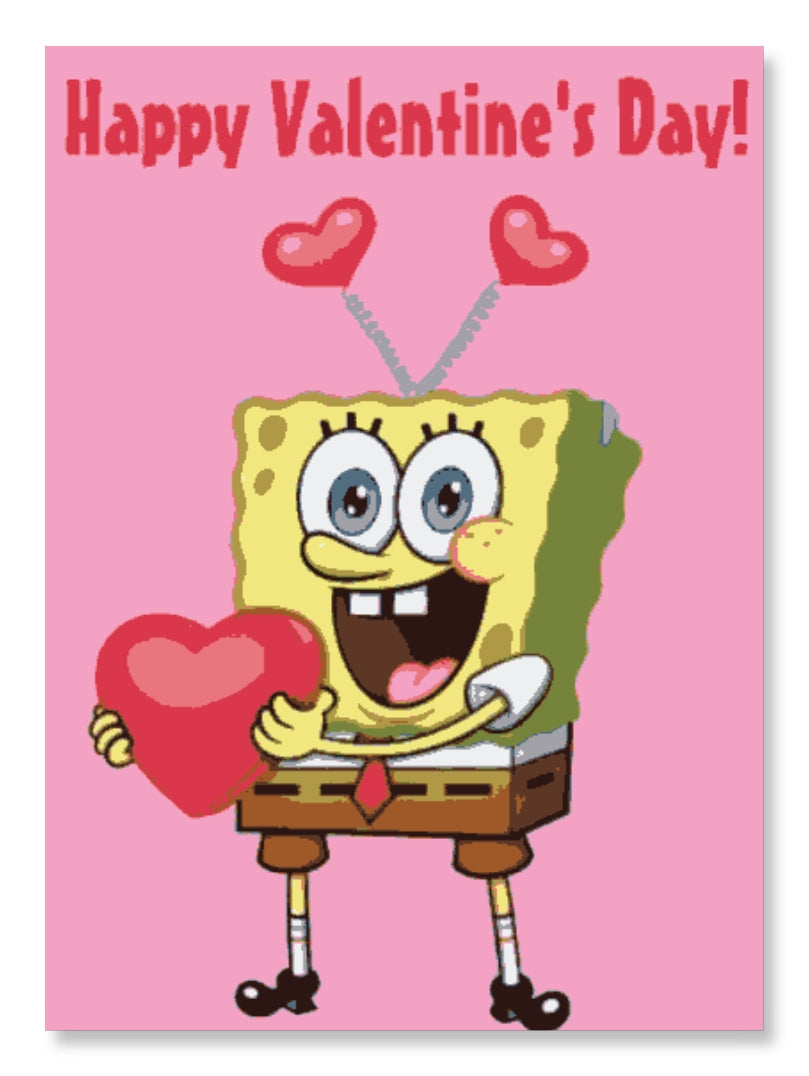 Happy Valentine Day From Sponge Bob - Valentine Special – PaintWaint