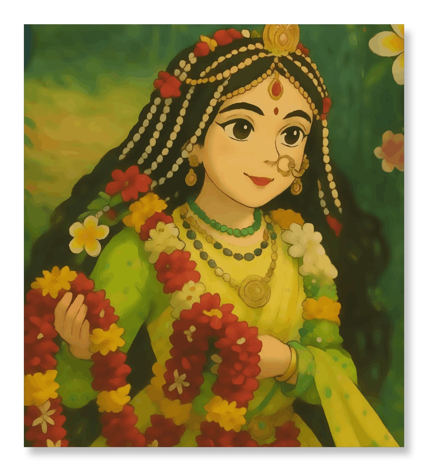 Radha, The Queen of Vrindavan - Ghibli Addition Radhaji – PaintWaint