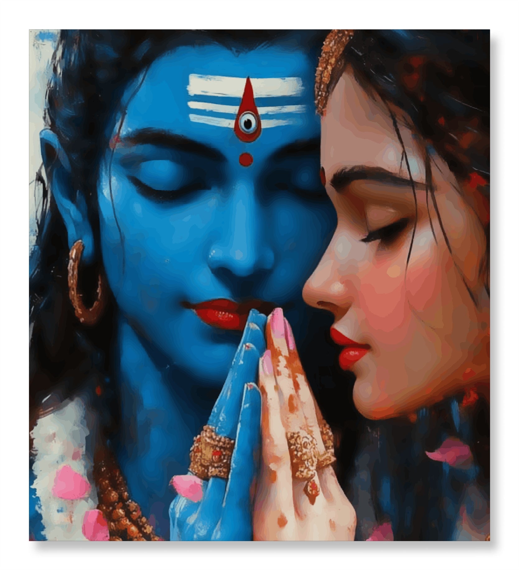 Pashupatinath - Shivji and Paravtiji – PaintWaint