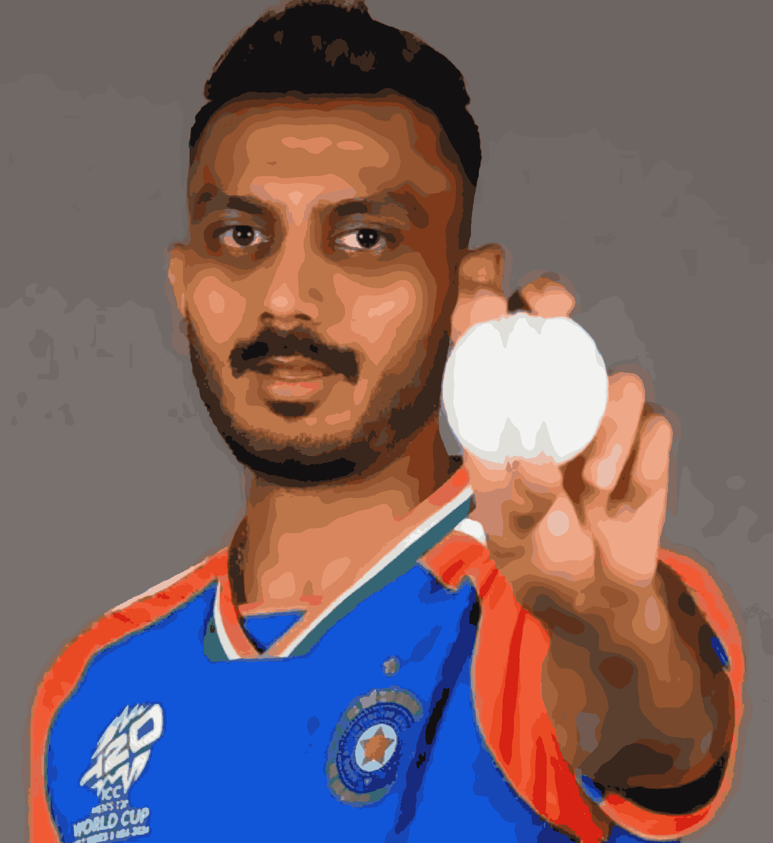 Akshar Patel-Cricketer-T20 World Cup Collection – PaintWaint