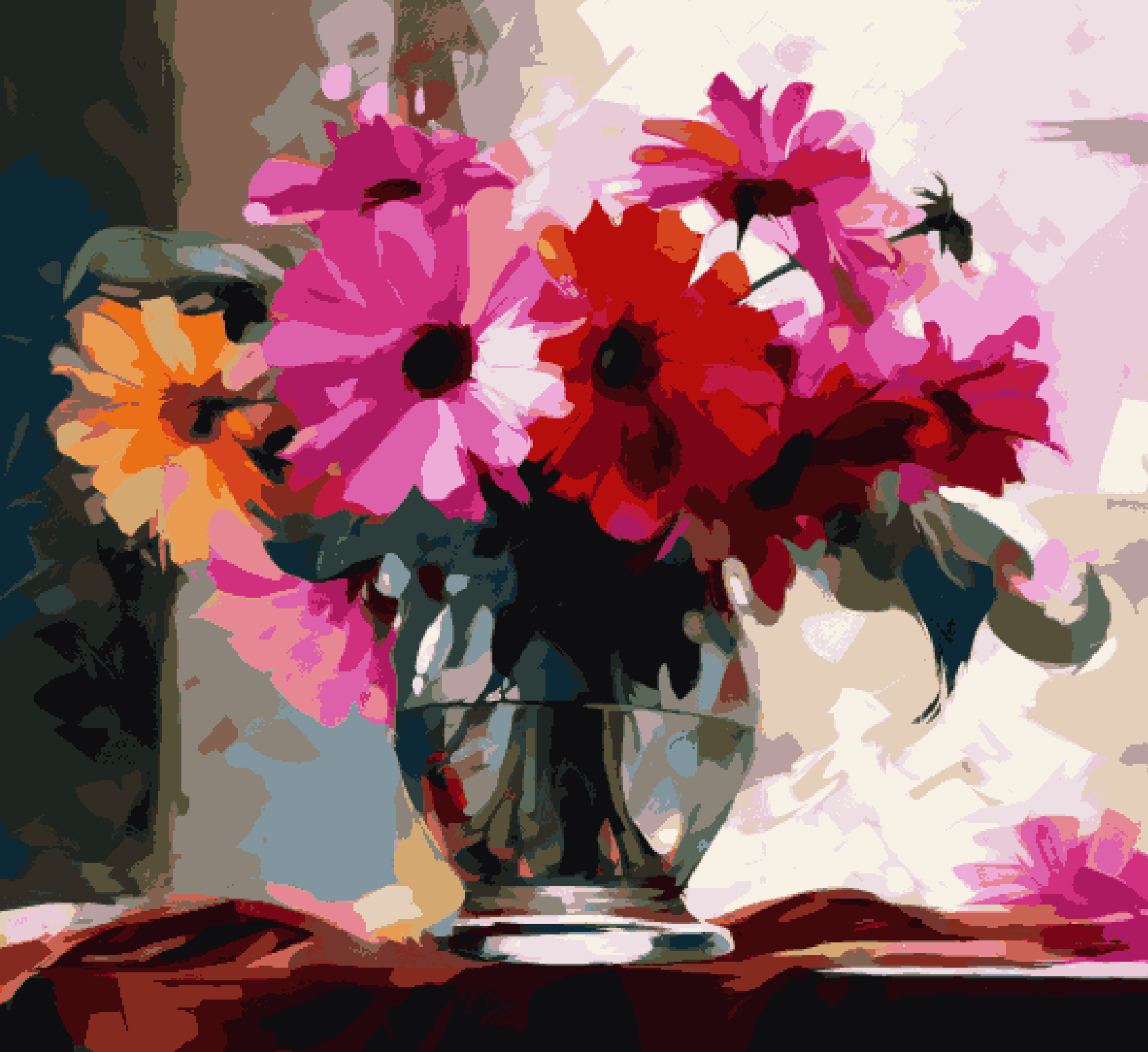 Spring Art - Pink Flowers – PaintWaint