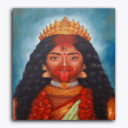 Durga Maa Angry Blood Mouth – PaintWaint