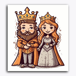 Cute King and Queen - Raja Rani Collection – PaintWaint