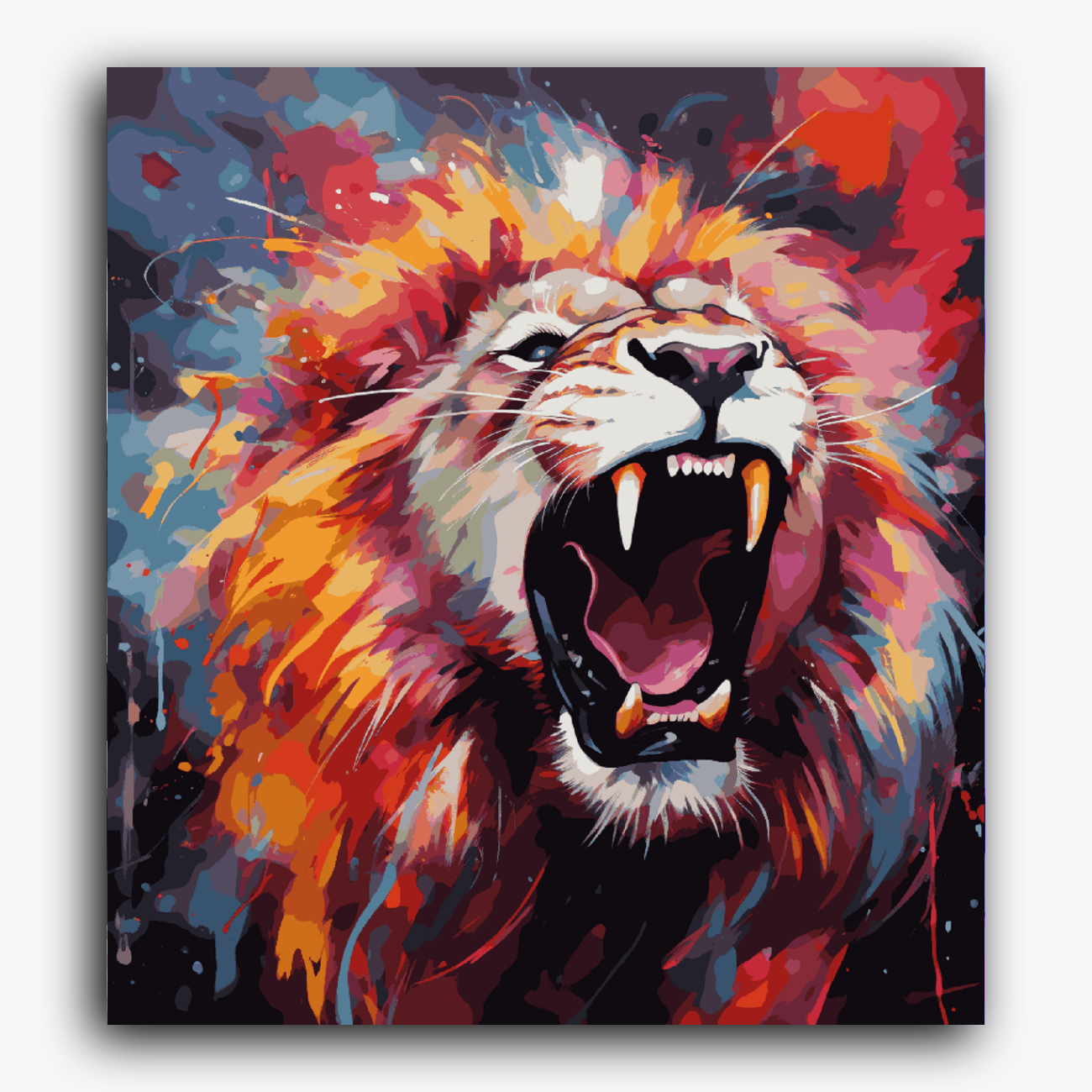 Lion Roaring – PaintWaint
