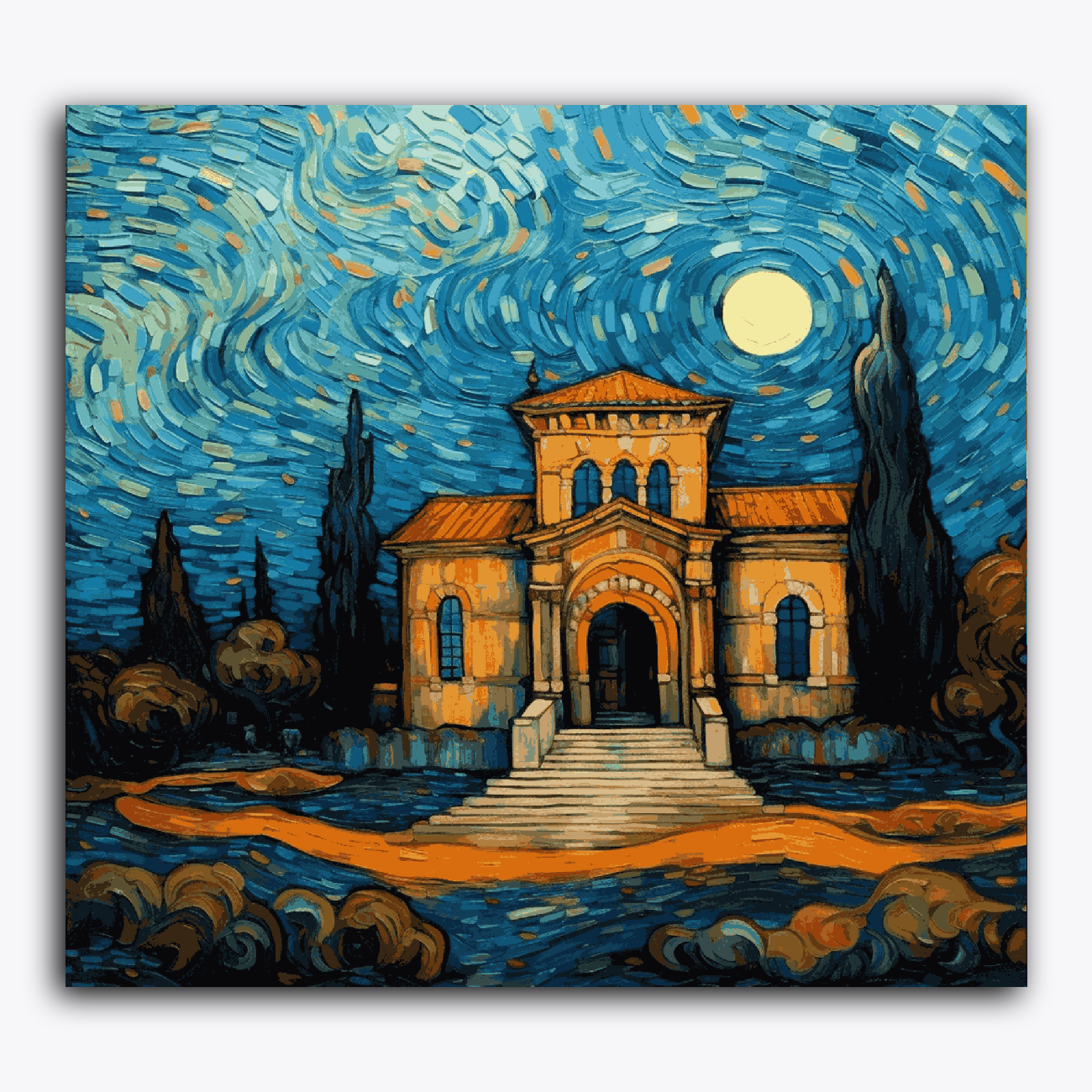 Castle Van Gogh Style – PaintWaint