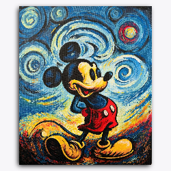 Mickey Van Gogh Style- Tutorial – PaintWaint