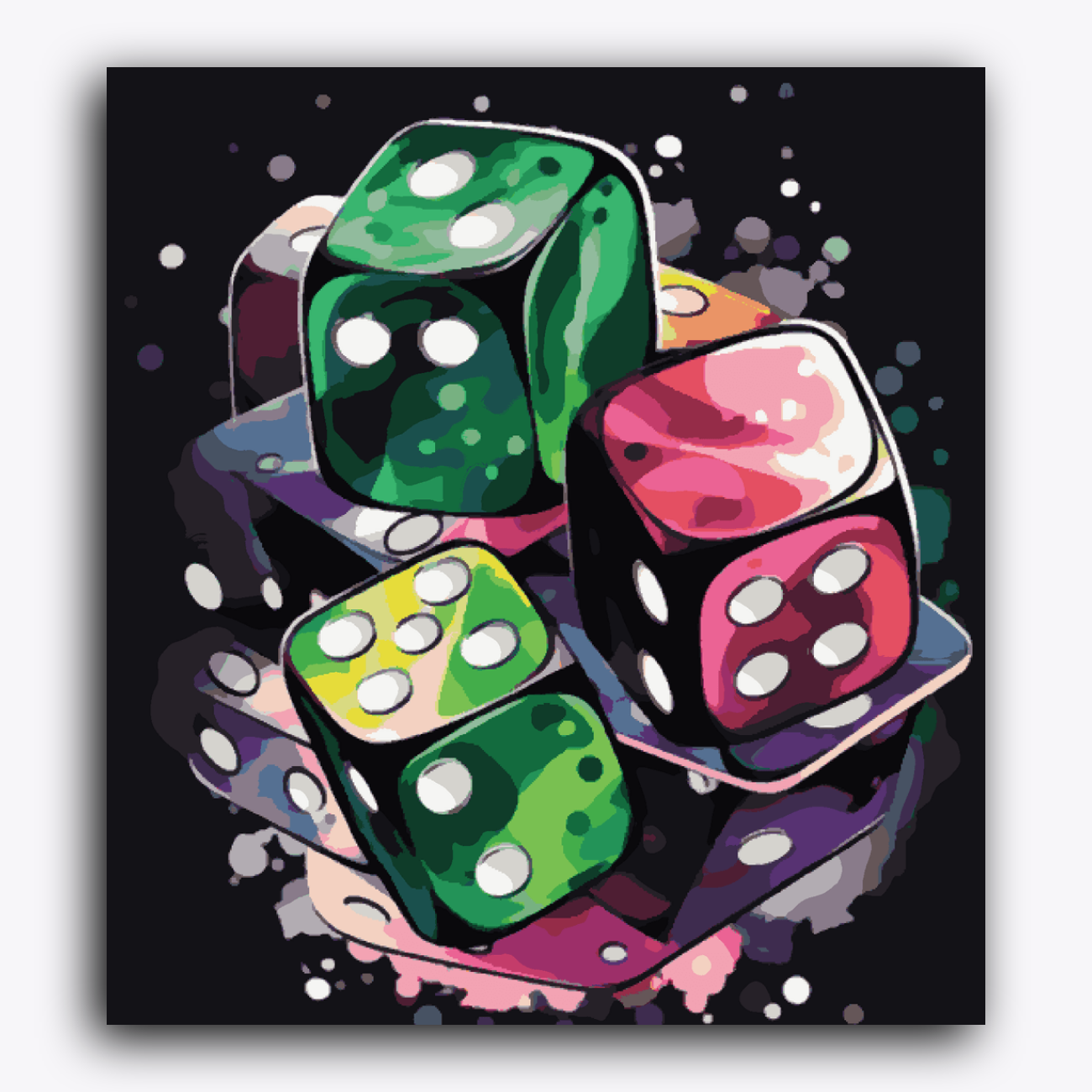 Colourful Dice – PaintWaint