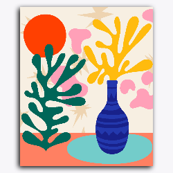 Colourful Abstract Pot – PaintWaint