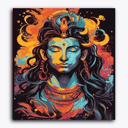 Mahadev's Coloring Meditation Portrait – PaintWaint